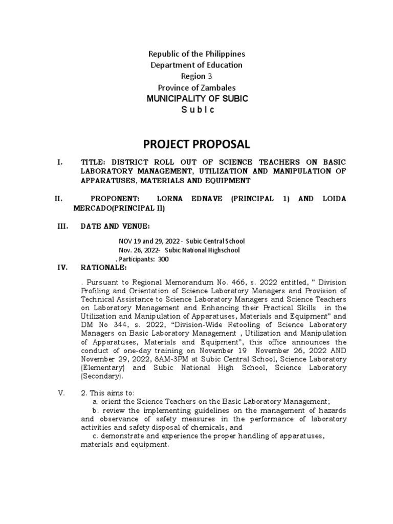 Proposal Science Training | PDF | Laboratories | Science