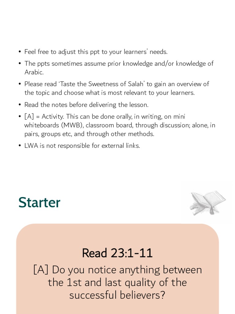 Y9 Lesson 1 Rate Your Salah and Khushu | PDF | Humility | Abrahamic ...