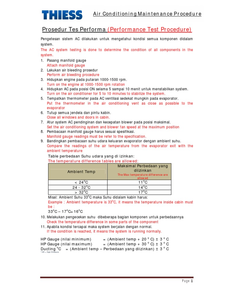 Air Conditioning Maintenance Procedure - Revision | PDF | Pump | Vacuum