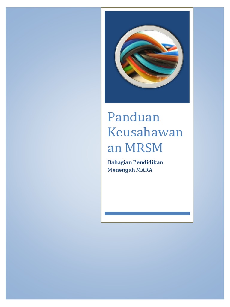 Buku Panduan Amalan Keusahawanan MRSM | PDF