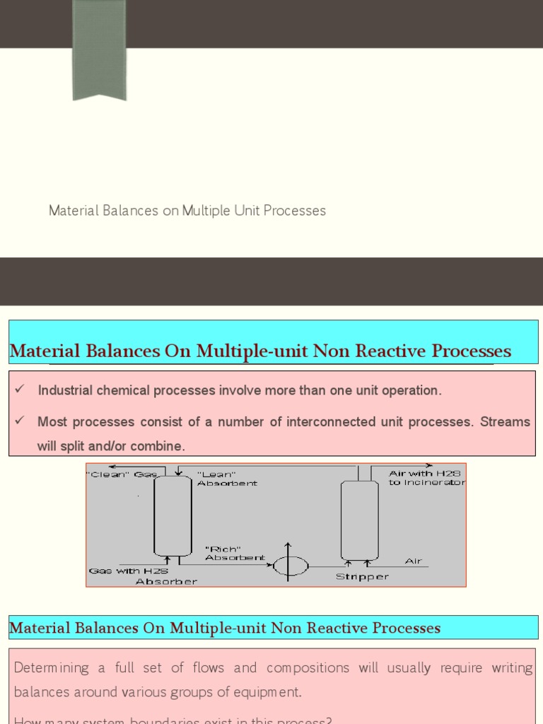 4.3 Material Balance On Multiple Unit Processes | PDF | Recycling ...