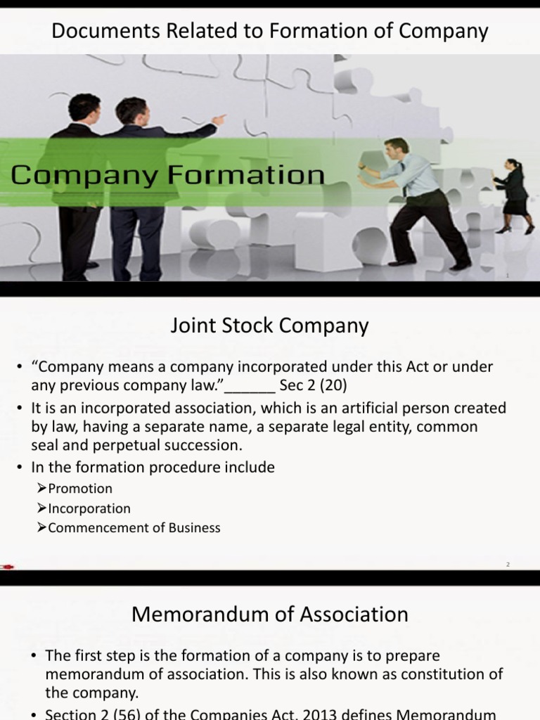 Memorandum & Articles of Association Guide | PDF
