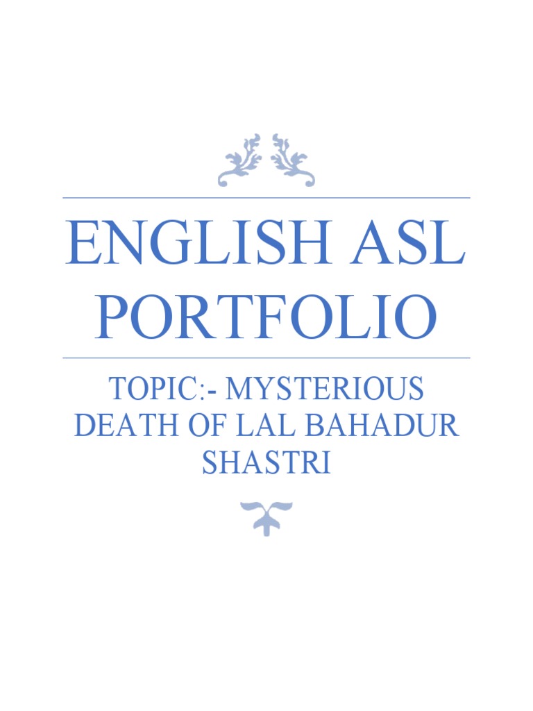 English Asl Portfolio 1 | PDF
