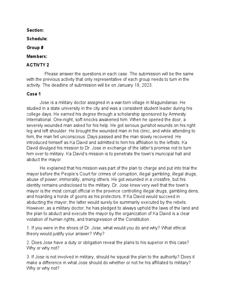 Activty 2 | PDF | Confidentiality | Justice