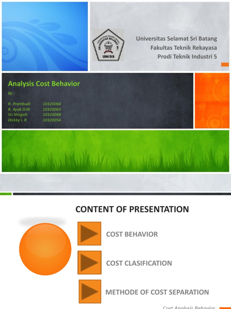 Analysis Cost Behavior | PDF