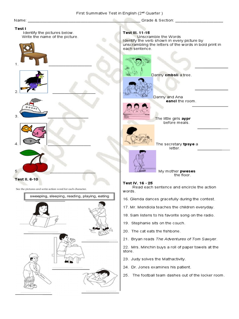 Quarter2 1st Summative Test With TOS | PDF | Linguistics