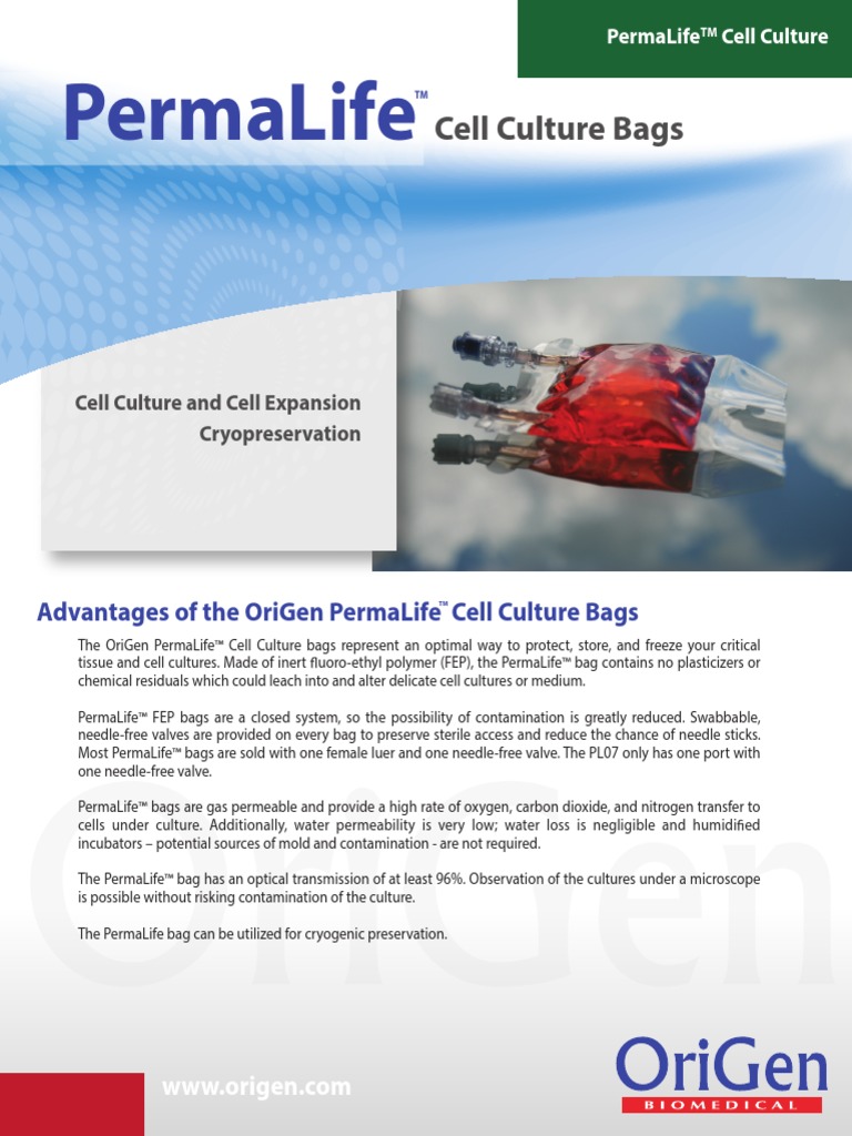 OG Flyer PermaLife Cell Culture Bags 2020 | PDF