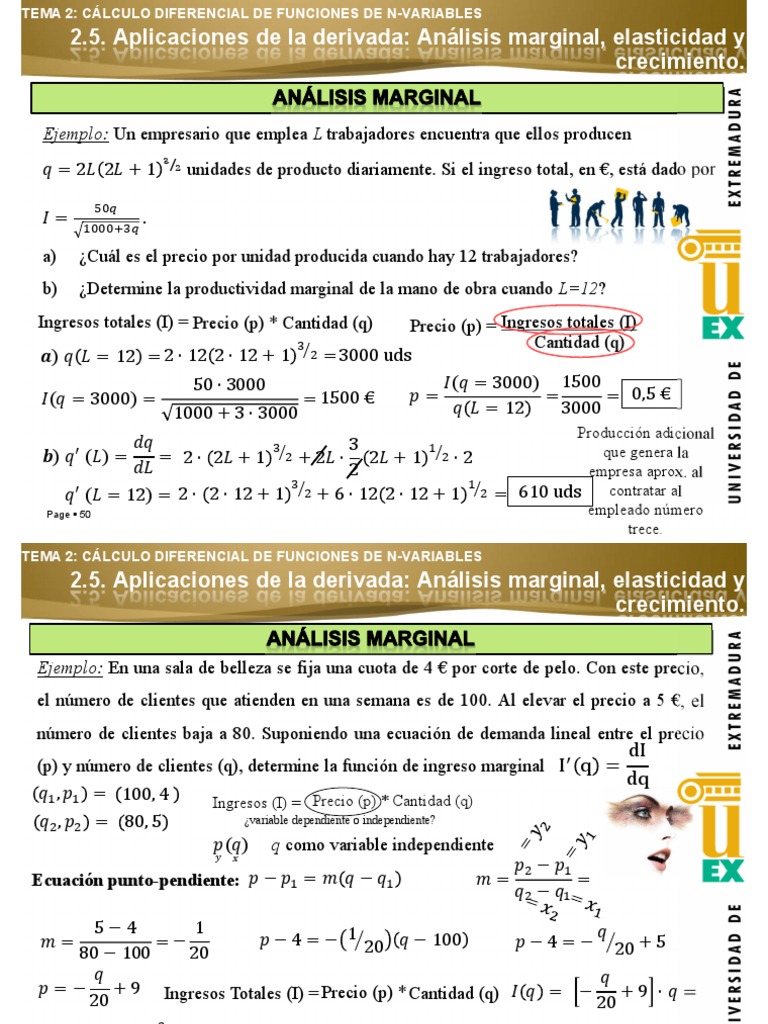 Ejercicios Análisis Marginal | PDF | Elasticidad (economía) | Precios