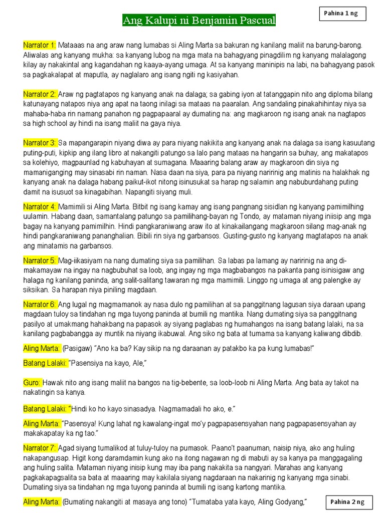 Ang Kalupi: Kwento ni Aling Marta | PDF