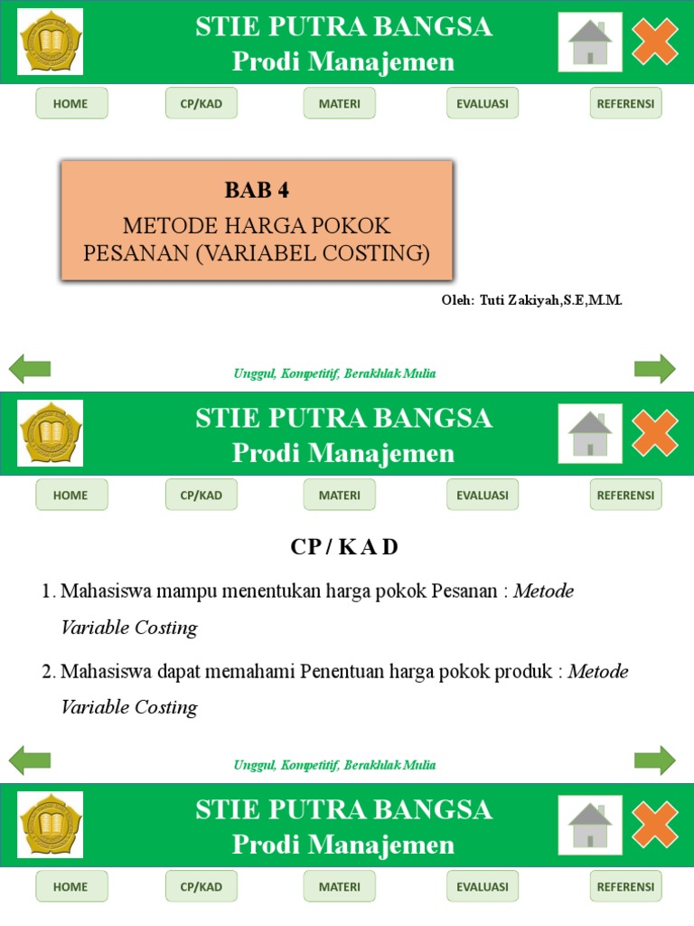 Bab 4 Metode Variabel Costing | PDF