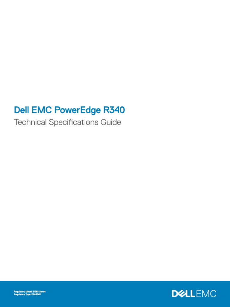 Dell EMC PowerEdge R340 - Technical Spec | PDF | Usb | Qr Code