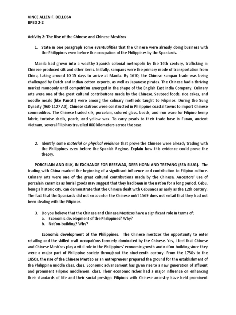 Activity 2 | PDF | Philippines | China