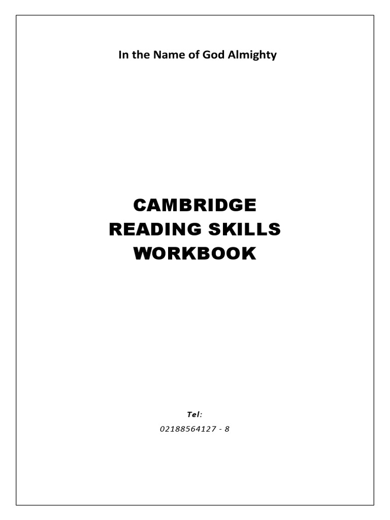 Cambridge Reading Skills Workbook | PDF | Bracket | Vocabulary