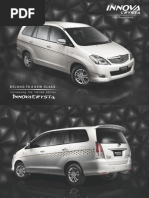 Toyota Innova Crysta Dimensions, Length, Width and Height - AutoX | PDF