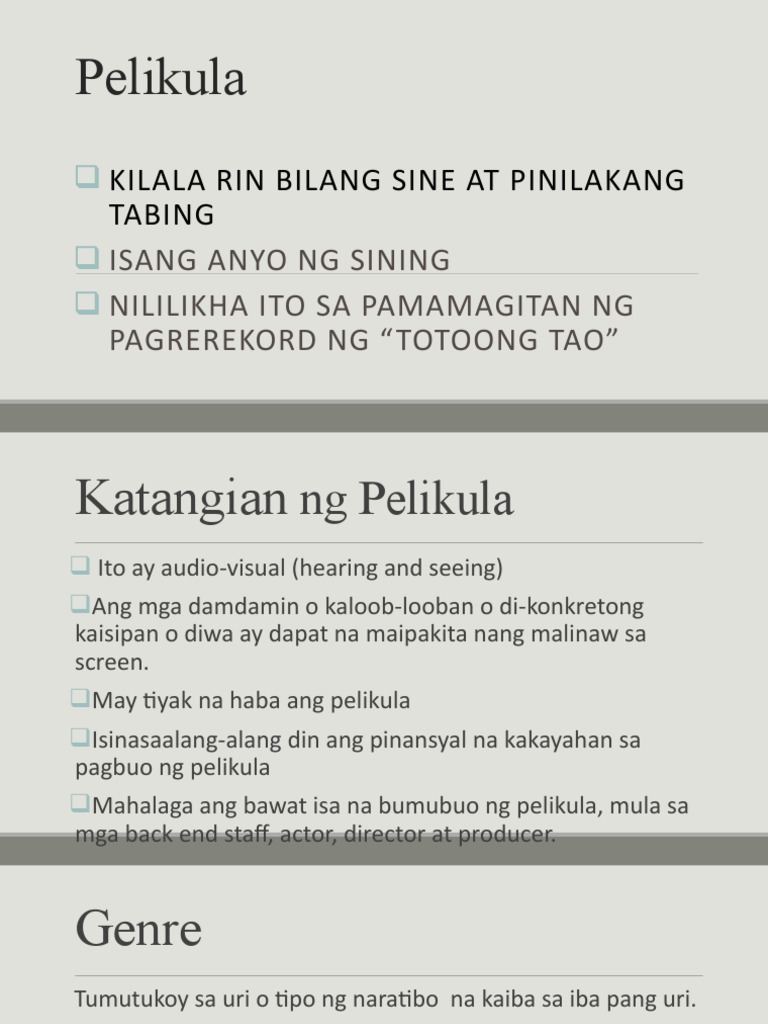 Pelikula 1 | PDF