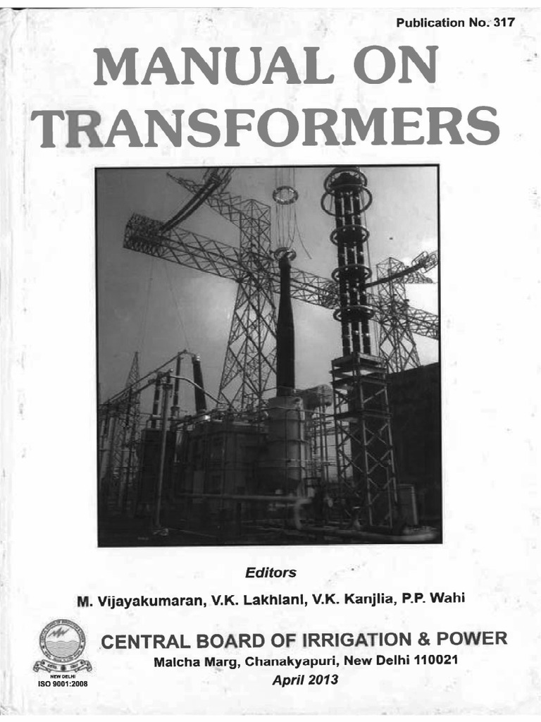 Cbib Manual On Transformers Publication No 317 - Part-01 of 2 ...