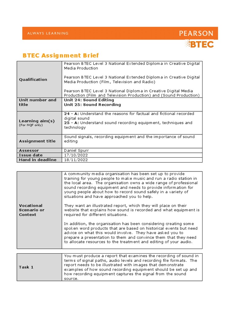 Unit-24-25-Assignment Brief-for-Learning-Aim-A-Oct 2022-DS | PDF ...