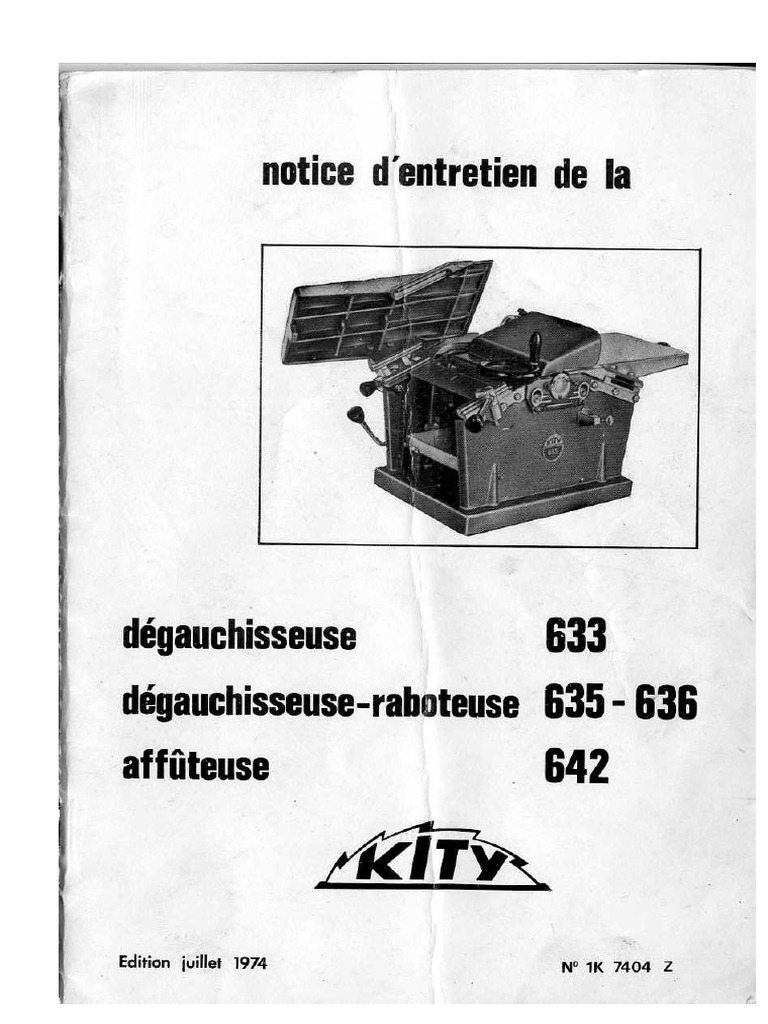 Raboteuse Degauchisseuse Kity