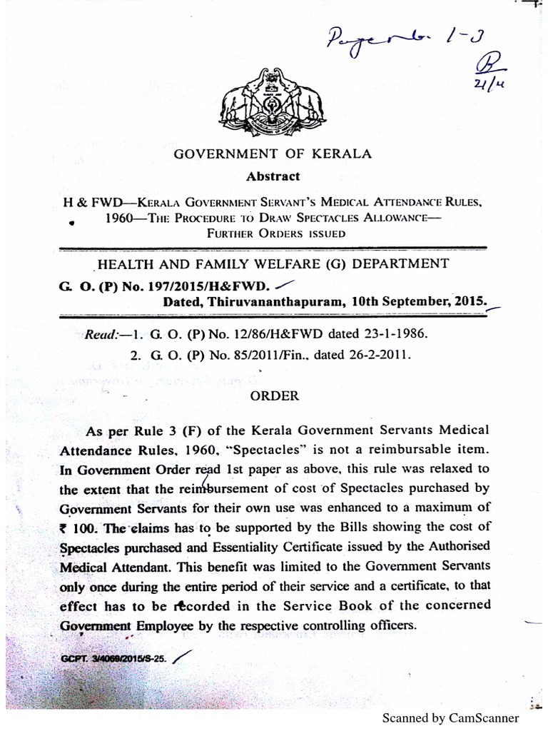 Drawal of Spectacle Allowance | PDF