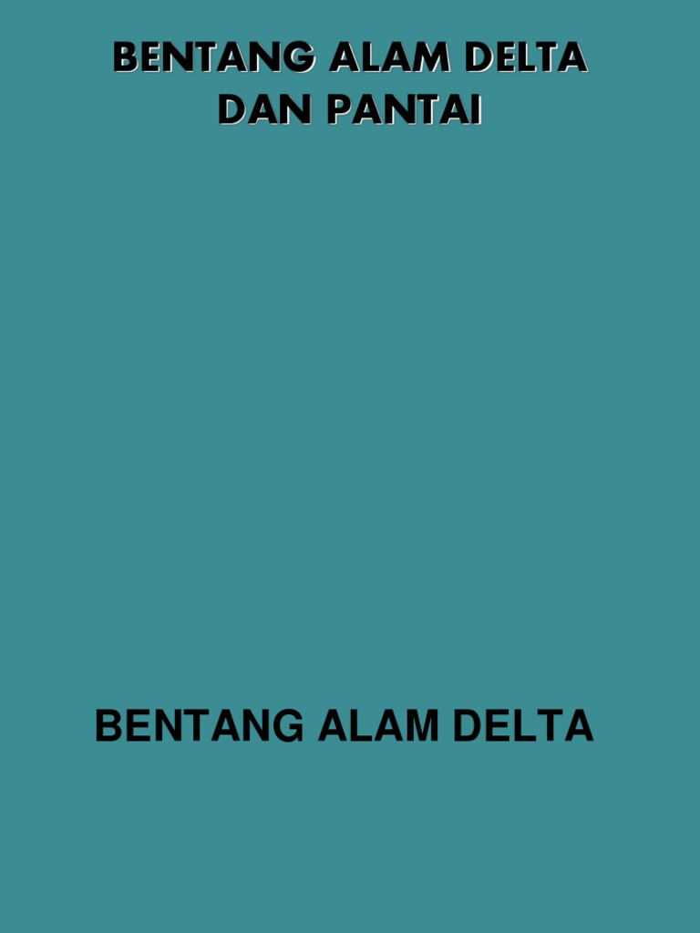 Bentang Alam Delta dan Pantai | PDF