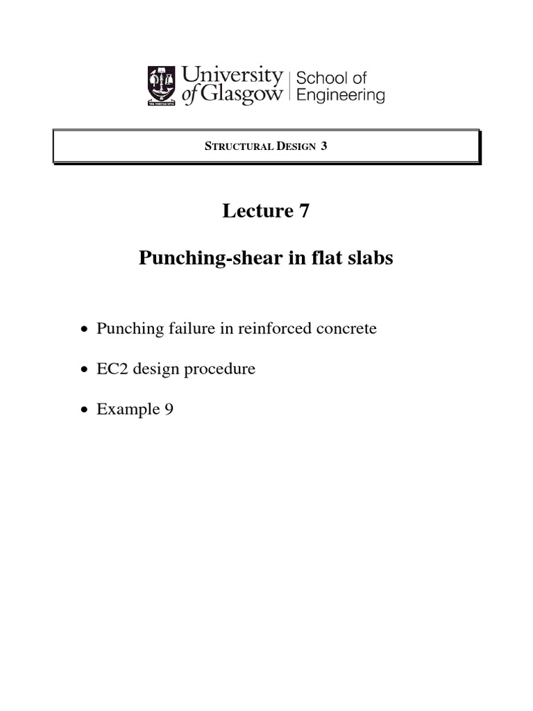 Lecture 7 Punching Shear | PDF