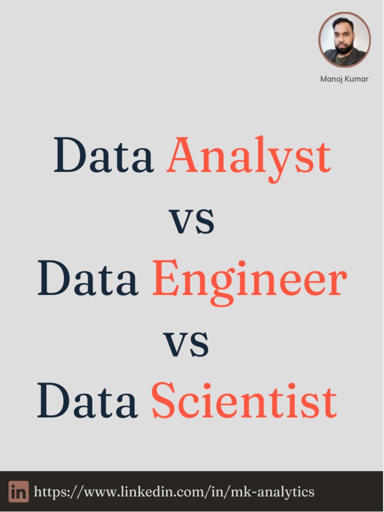 Data Analyst Vs Data Engineer Vs Data Scientist 1672588866 | PDF