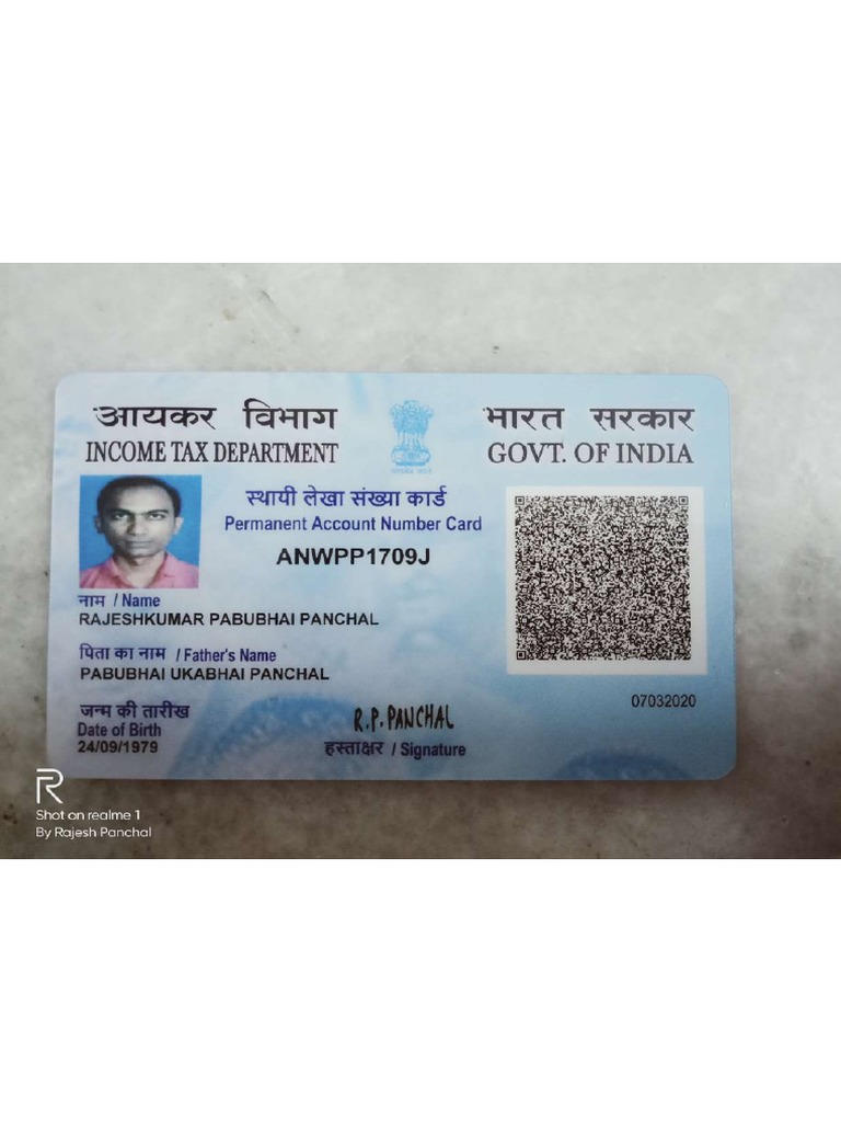 Rajesh Panchal Pan Card | PDF