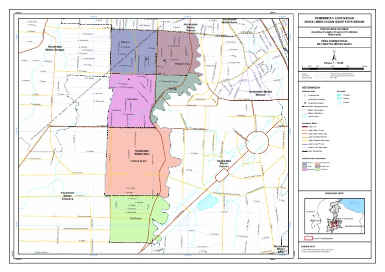 Peta Administrasi Kecamatan Medan Baru | PDF