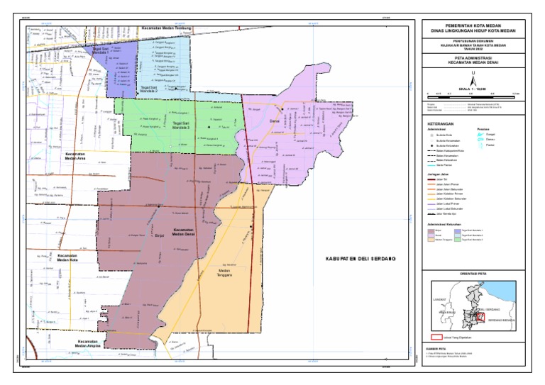 Peta Administrasi Kecamatan Medan Denai | PDF