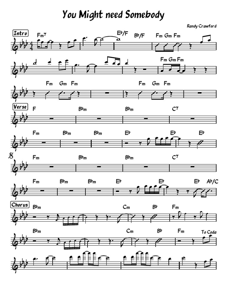 You - Might - Need - Somebody - Randy Crawford +2 HT | PDF | Songs ...