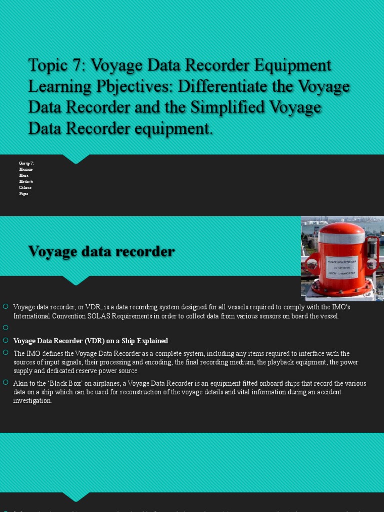 Understanding Voyage Data Recorders | PDF