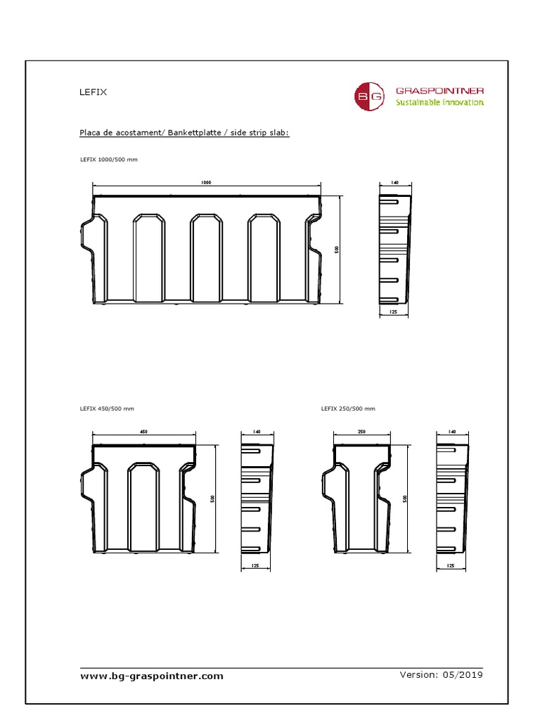 Fisa Tehnica Placa de Acostament LEFIX - 1000x500 | PDF