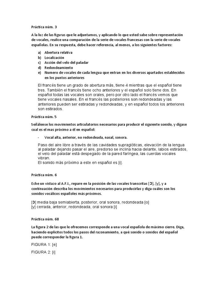 Práctica Fonetica 2 | PDF | Vocal | Fonética