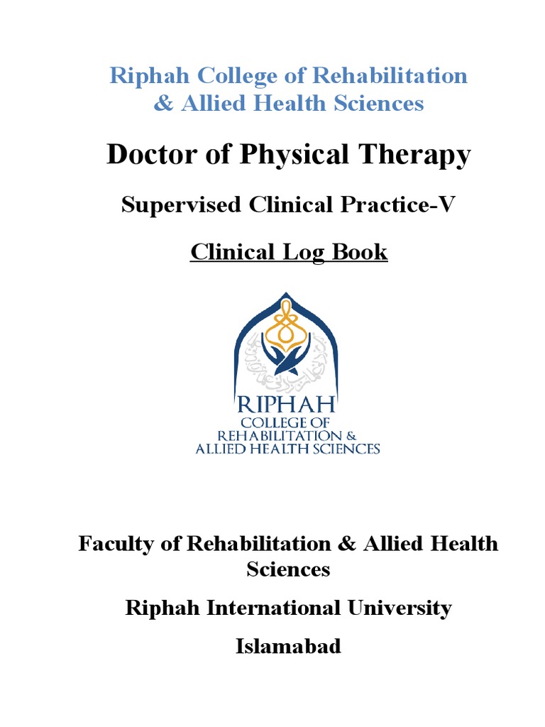 SCP V Log Book | PDF | Physical Therapy | Physical Examination