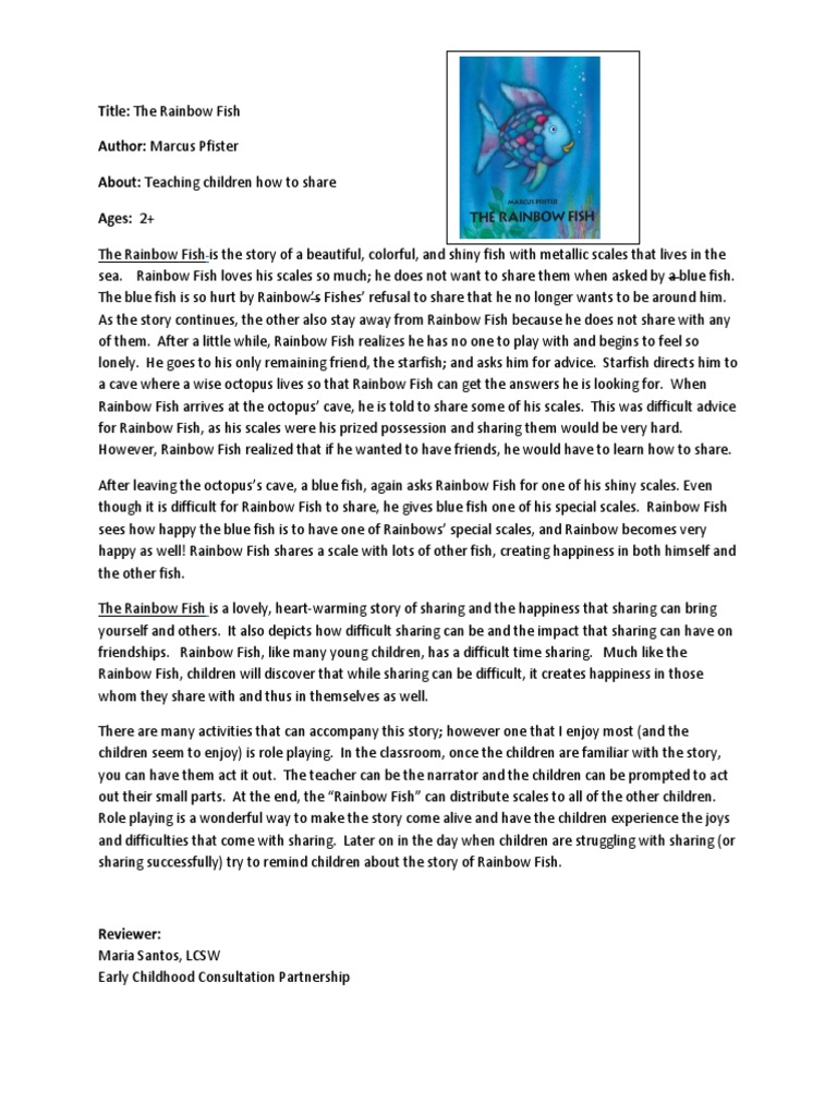 Rainbow Fish Book Review Final | PDF
