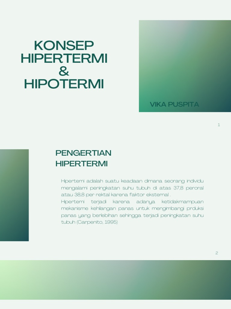 Hipertemi, Hipotermi | PDF