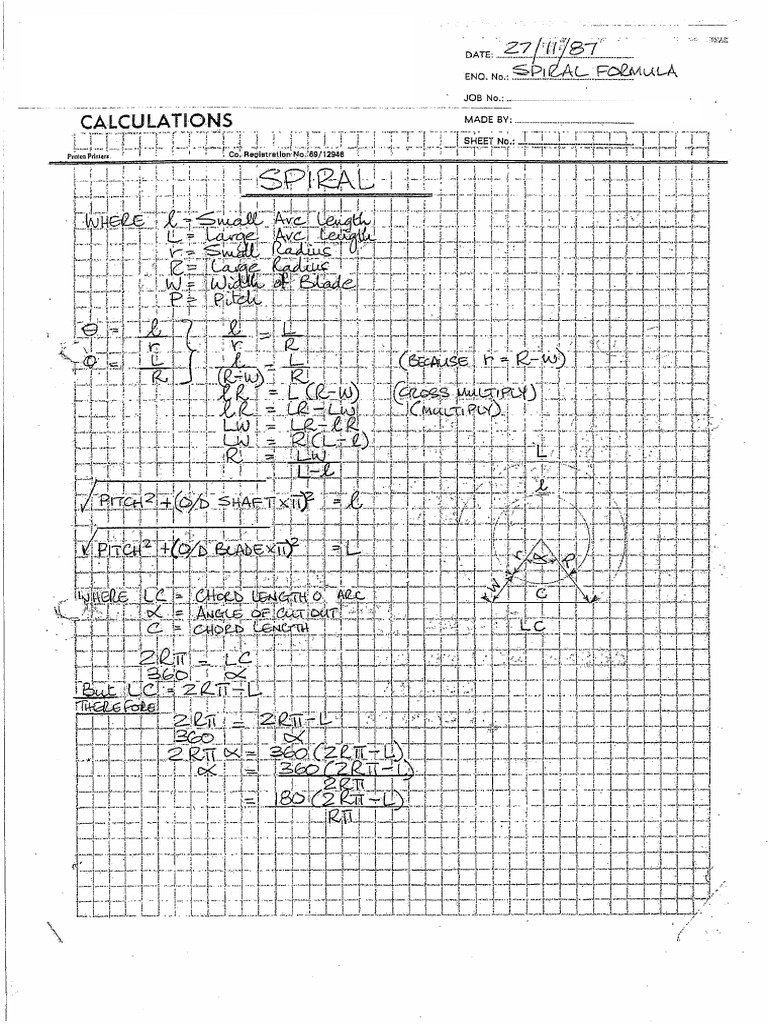 Spiral Calculations | PDF