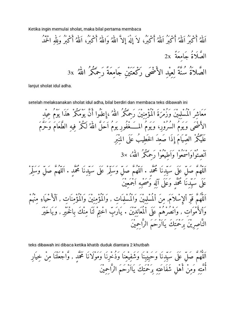 BILAL Idul Adha | PDF