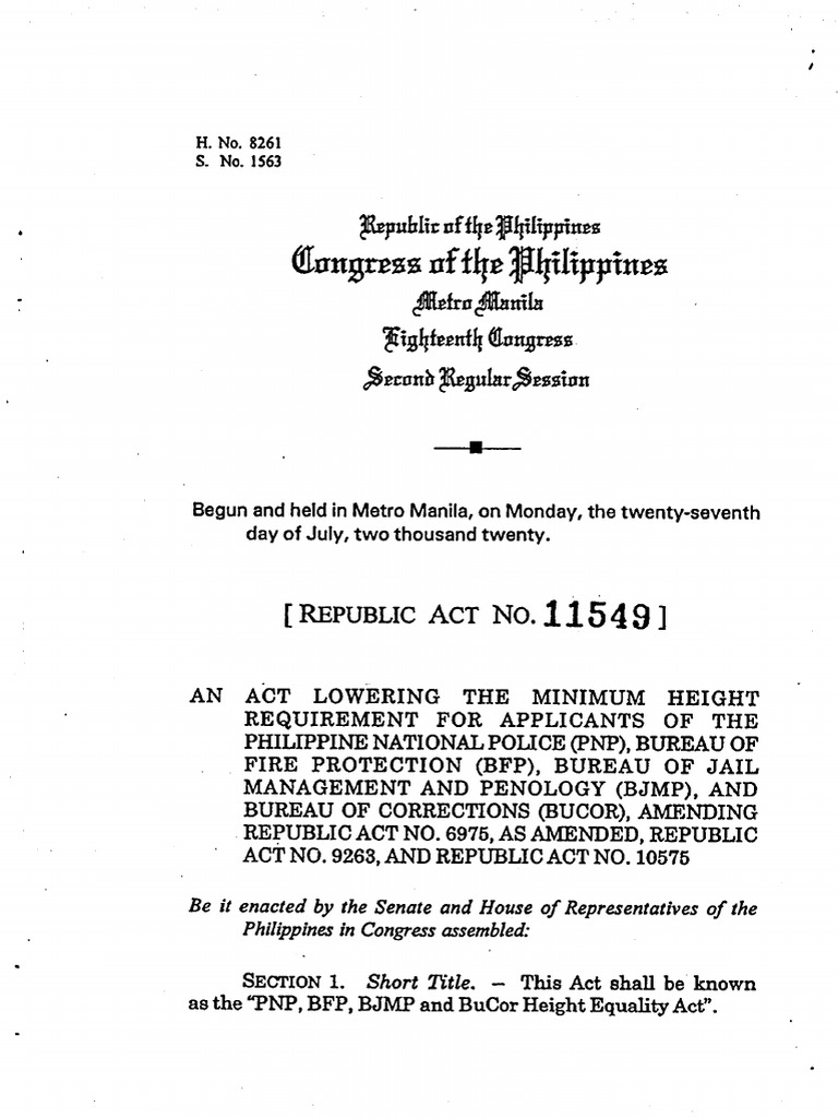 Ra 11549 | PDF | Public Law | Justice