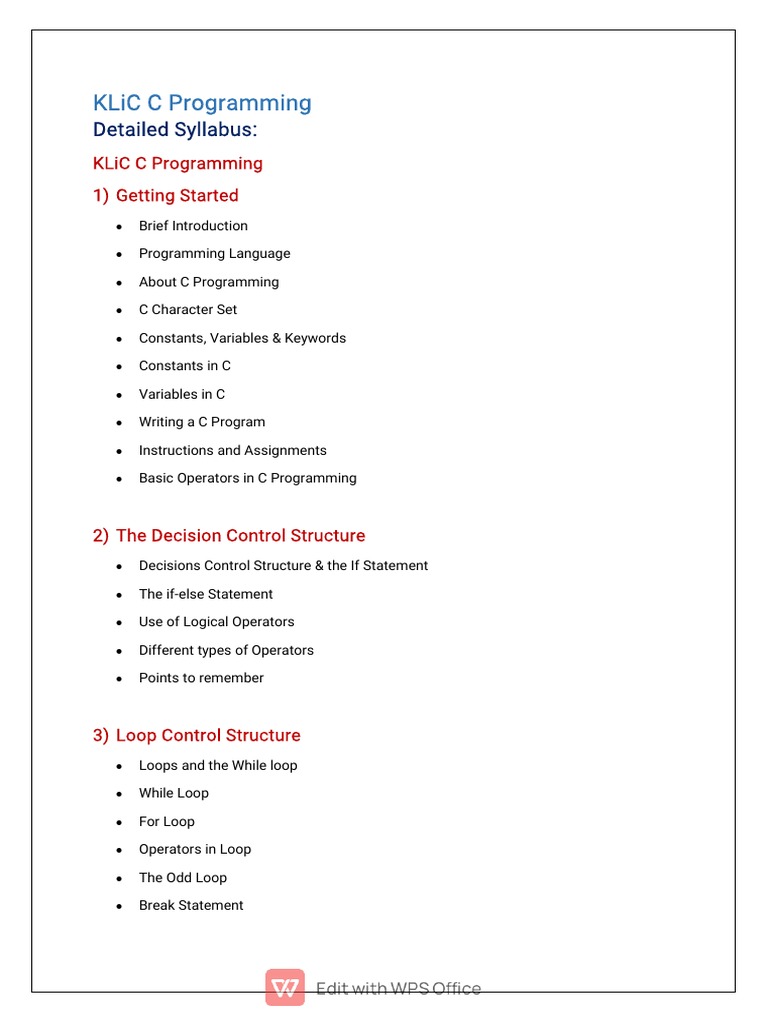 KLiC C Programming | PDF