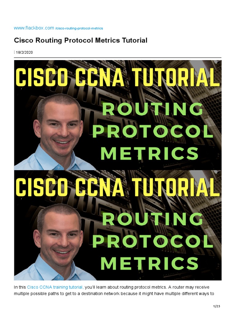 Cisco Routing Protocol Metrics Tutorial Pdf Routing Computer Network