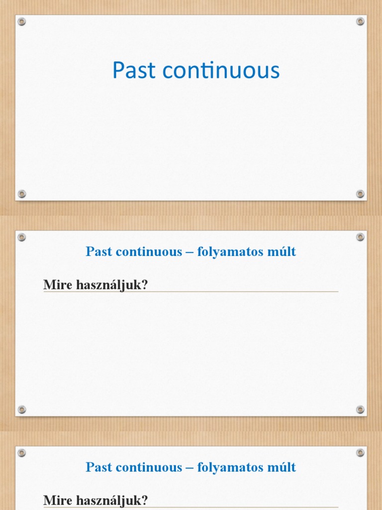 Understanding Past Continuous Tense | PDF