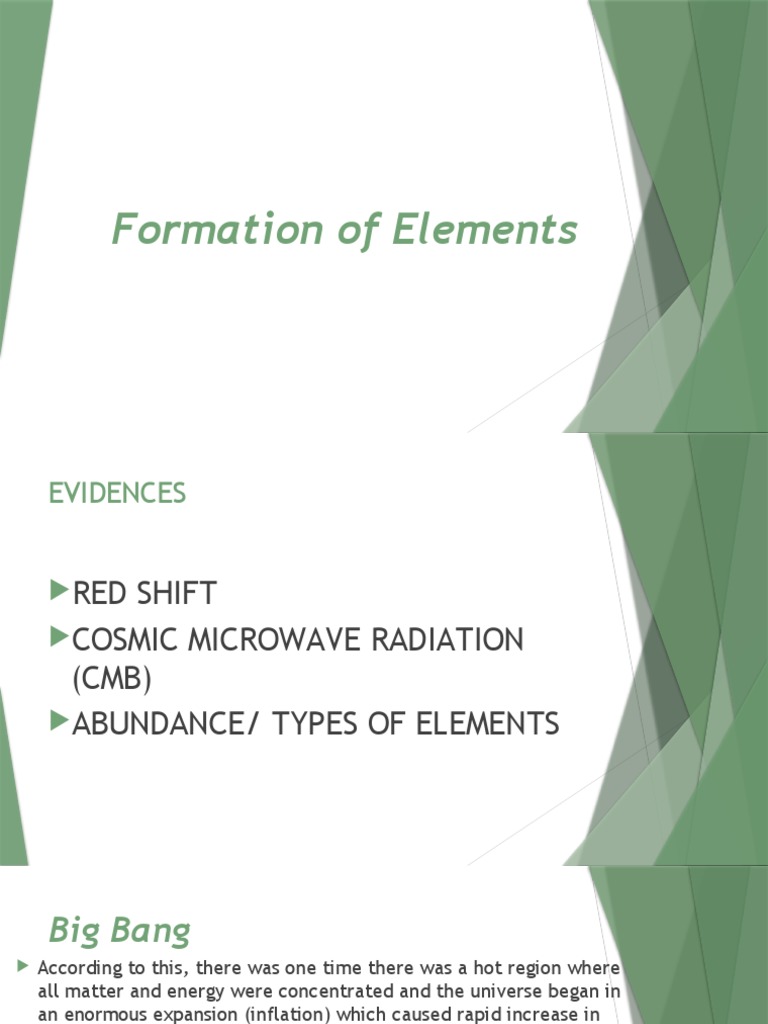 Formation of Elements | PDF | Chemical Elements | Stars