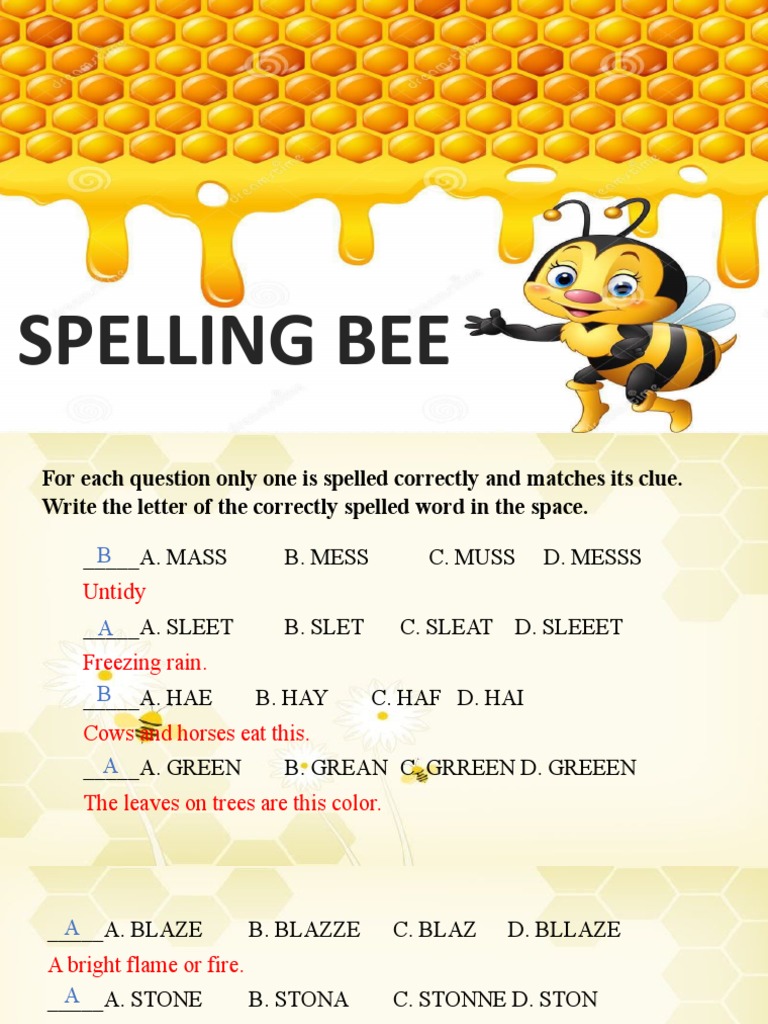 Spelling Bee | PDF