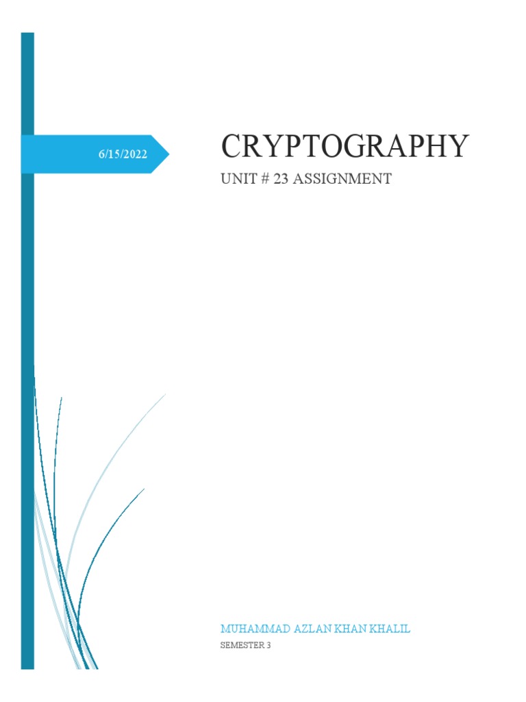 Assignment Pdf Cryptography Public Key Cryptography 