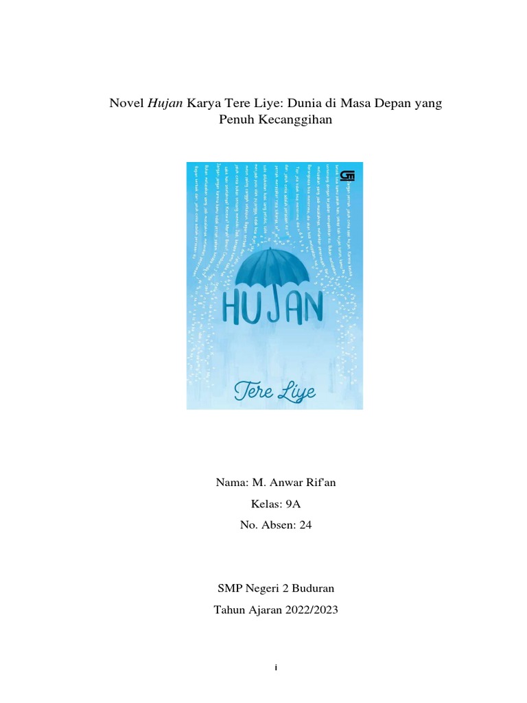 Resensi Novel Hujan Karya Tere Liye | PDF