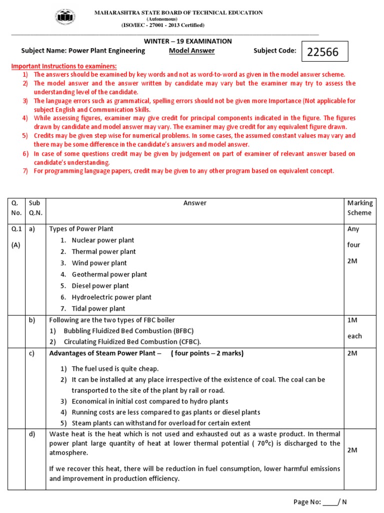 Model Answer Paper Winter 2019 | PDF
