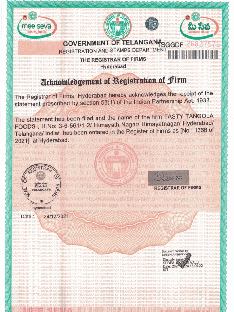 Firm Certificate | PDF