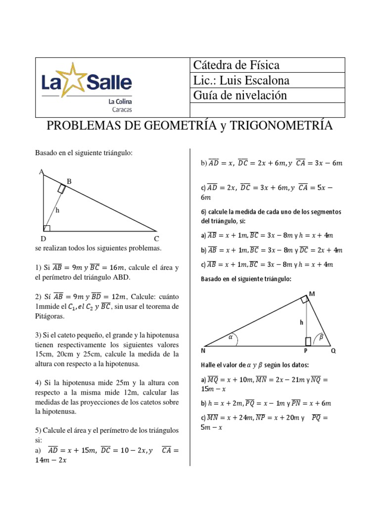 22 .-Triángulos Rectángulos | PDF | Triángulo | Geometría del plano euclidiano