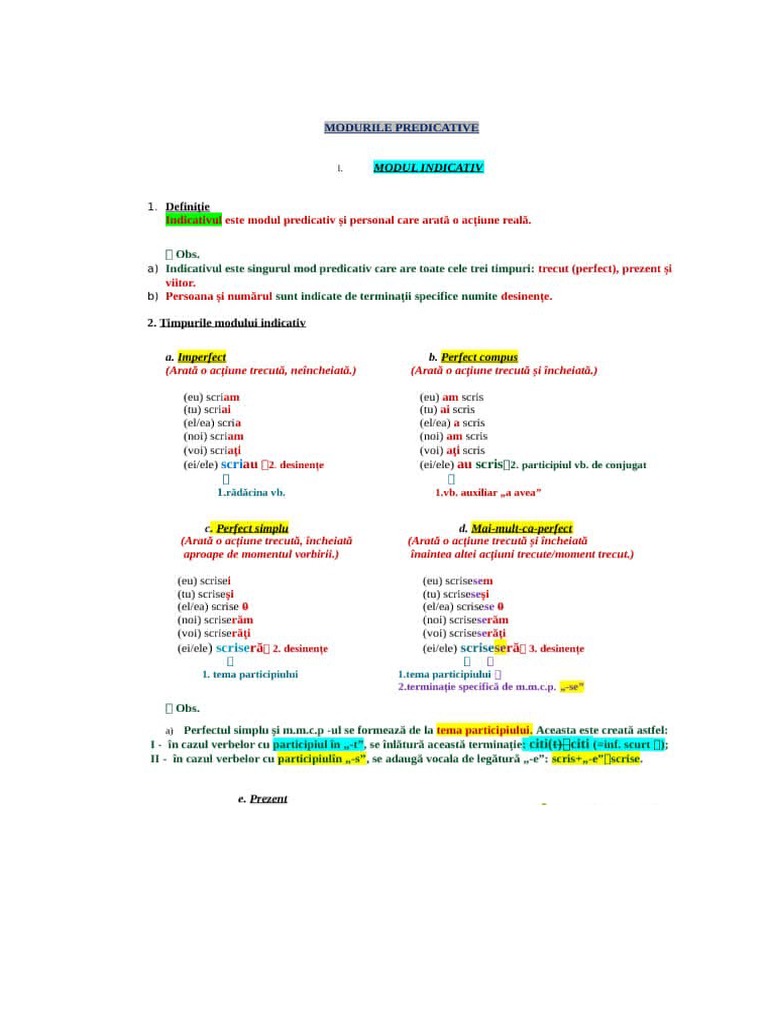 Breviar Teoretic LLR Cls VI | PDF